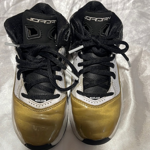 Nike | Shoes | Nike Air Jordan Bloyal White Black Gold Shoes Cu49340 ...